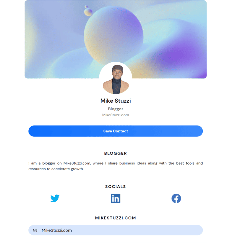 Wave Connect Business Card Review - Mike Stuzzi